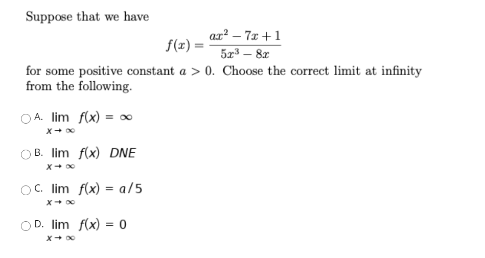 Solved Suppose that we have ax2 – 7+ +1 f(x) 5.23 – 8.2 for | Chegg.com