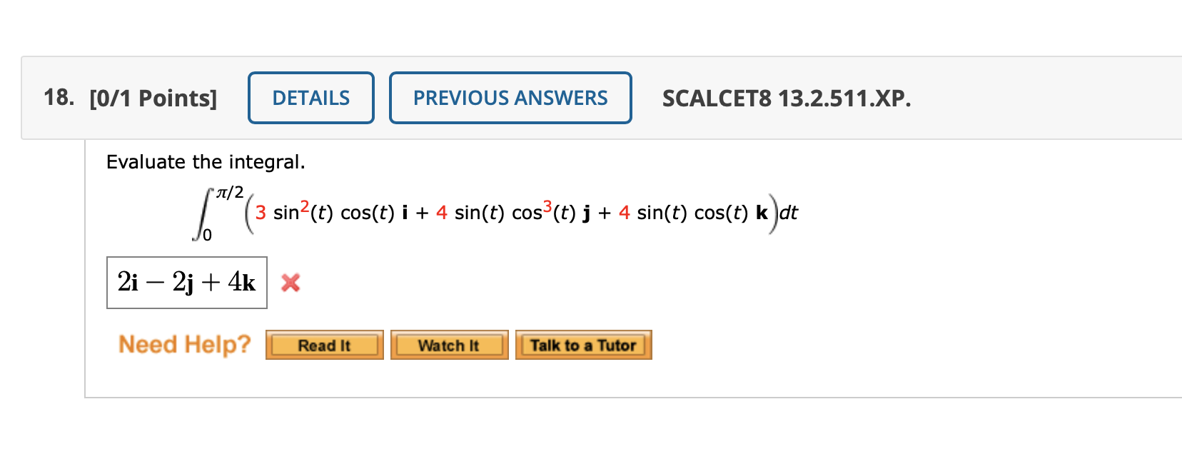 Solved 18. [0/1 Points] DETAILS PREVIOUS ANSWERS SCALCET8 | Chegg.com