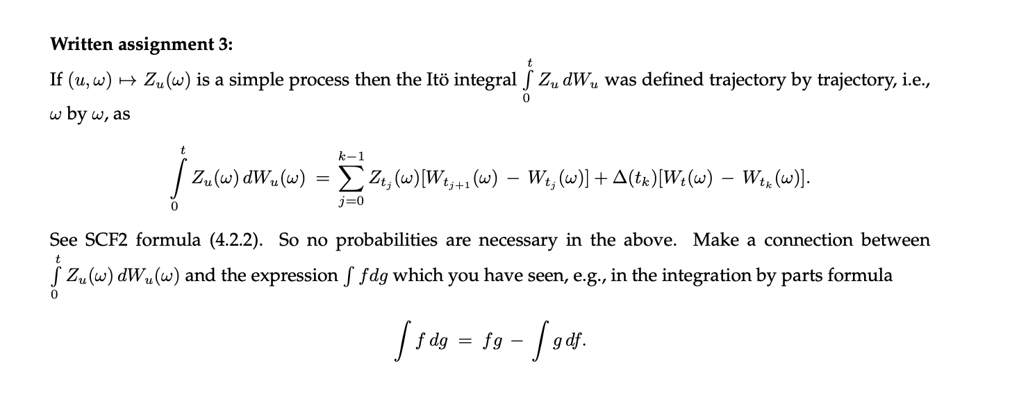 Theorem 4.2.2 (Ito isometry). The Ito | Chegg.com
