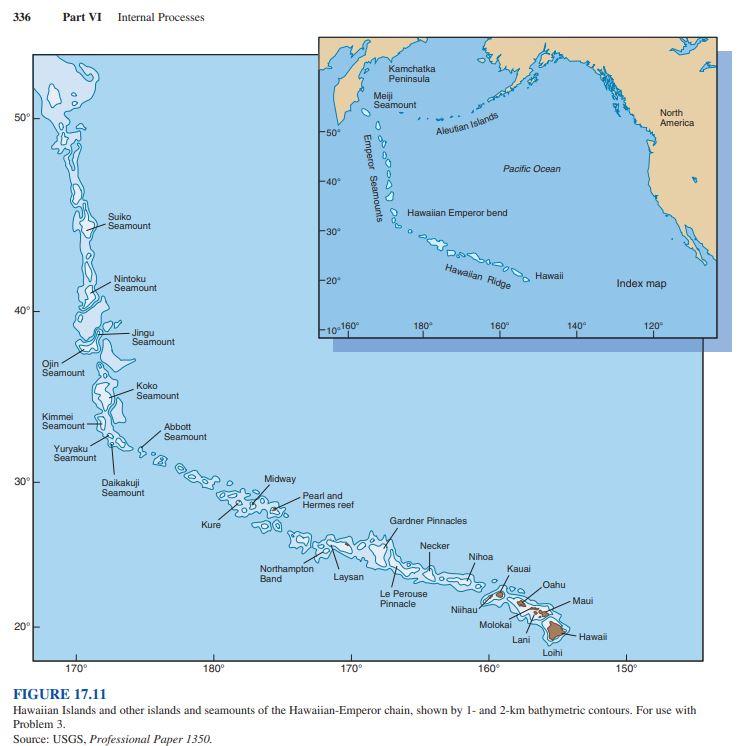 Solved 3. Figure 17.11 is a map of the Hawaiian Islands and | Chegg.com