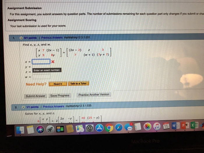 Solved For this assignment, you submit answers by question | Chegg.com