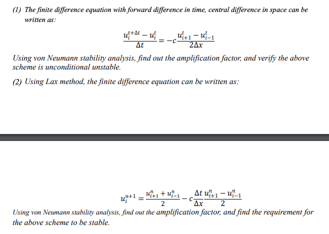 Solved Consider first order wave equation au ди dt+Cox =-C | Chegg.com