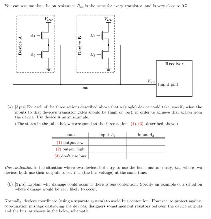 Solved Problem 2: Bus Contention (15 pts) It is sometimes | Chegg.com