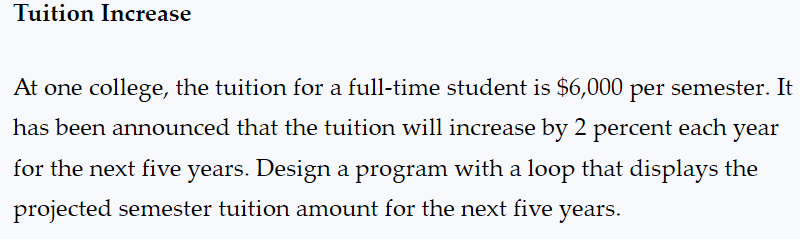 Solved Tuition Increase At one college, the tuition for a | Chegg.com