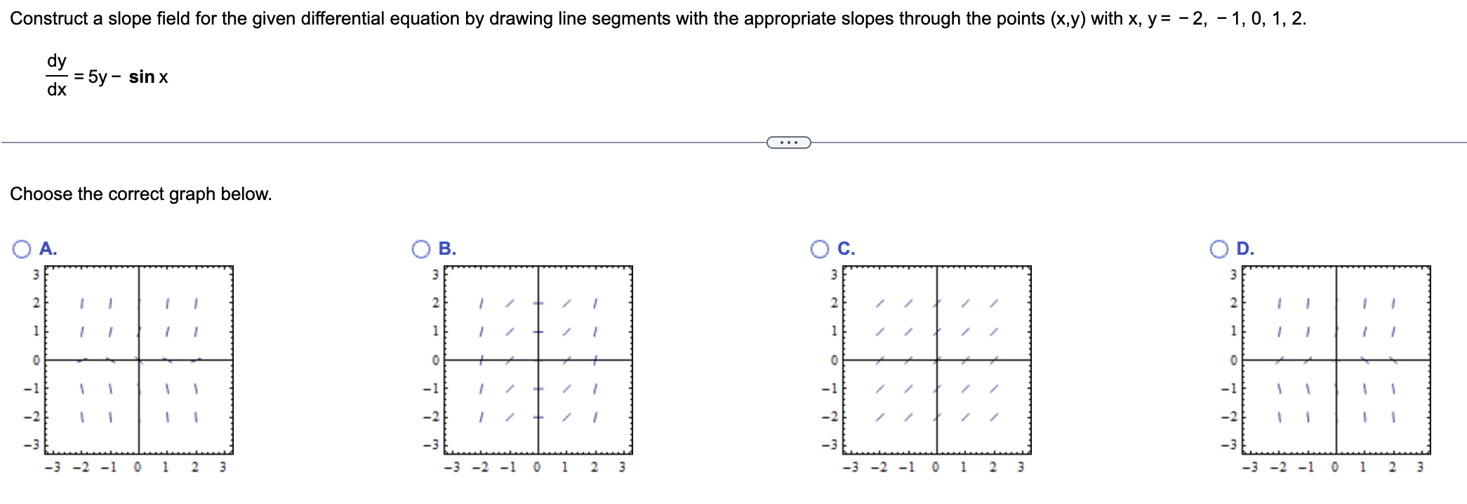 Solved Construct a slope field for the given differential | Chegg.com