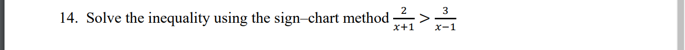 Solved 2 14. Solve the inequality using the sign-chart | Chegg.com