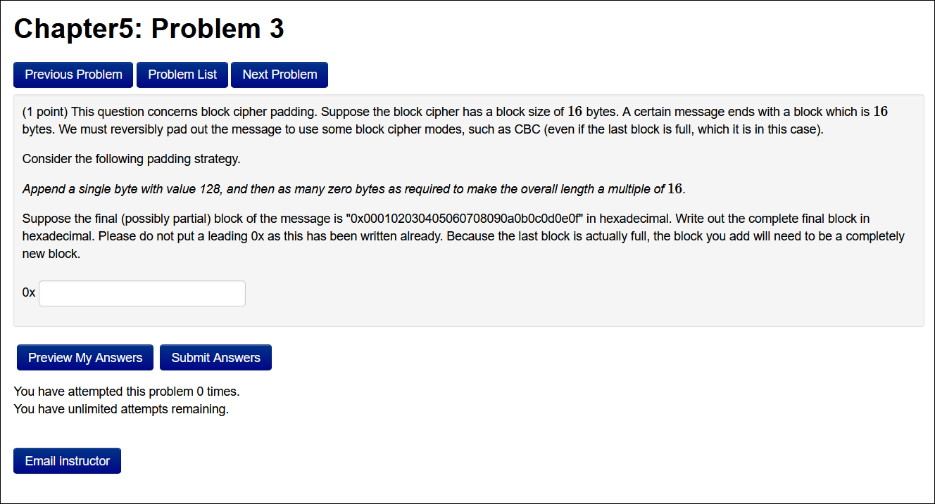 Solved Chapter 5: Problem 3 Previous Problem Problem List | Chegg.com