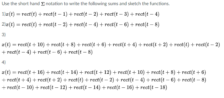 Solved Use the short hand notation to write the following | Chegg.com