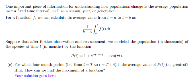 Solved One important piece of information for understanding | Chegg.com