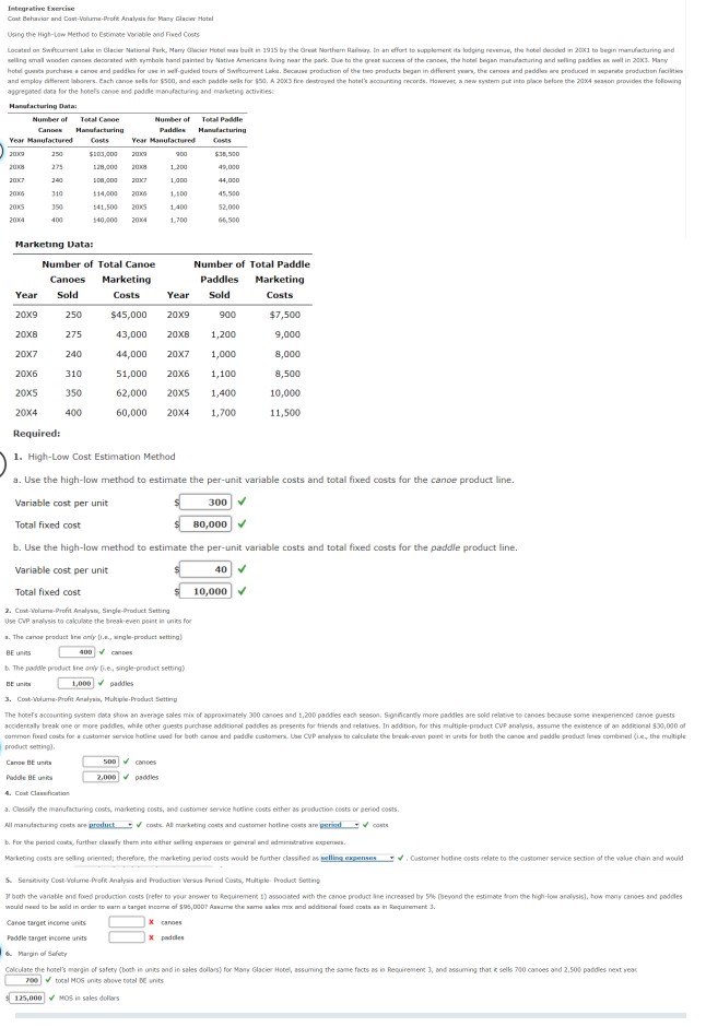 Solved Integratine Exercise Integrative ExerciseCost | Chegg.com
