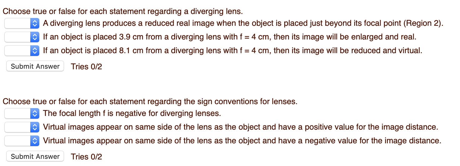 Solved Choose true or false for each statement regarding a | Chegg.com