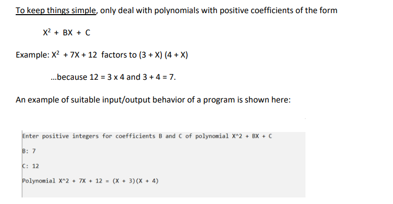 Solved To keep things simple, only deal with polynomials | Chegg.com