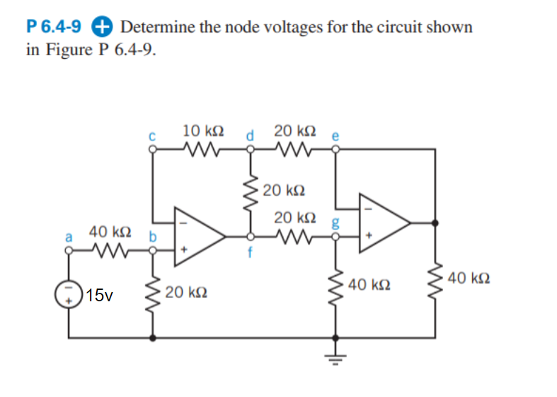 Solved Ρ6.4-9 Determine the node voltages for the circuit | Chegg.com