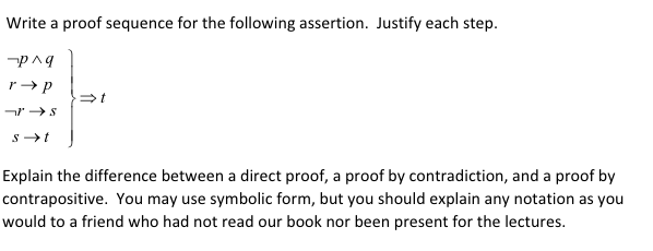 Solved Write a proof sequence for the following assertion. | Chegg.com