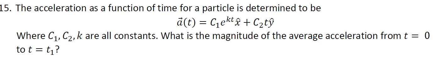 Solved 15. The acceleration as a function of time for a | Chegg.com