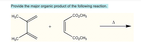 Solved Provide the major organic product of the following | Chegg.com