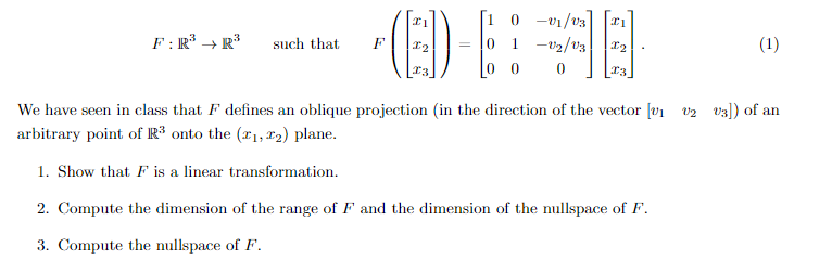 Solved 1. Consider the vector [ ] = [1 1 − 1] and the | Chegg.com