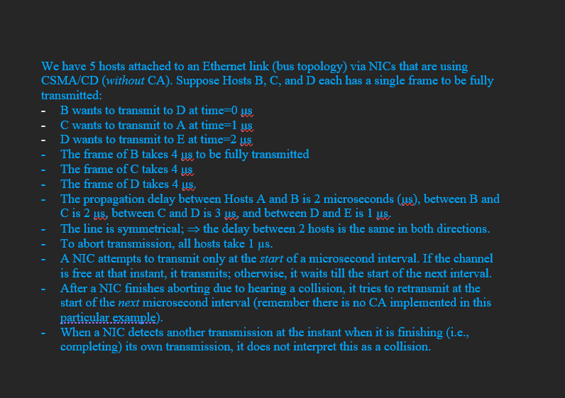 We have 5 hosts attached to an Ethernet link (bus | Chegg.com