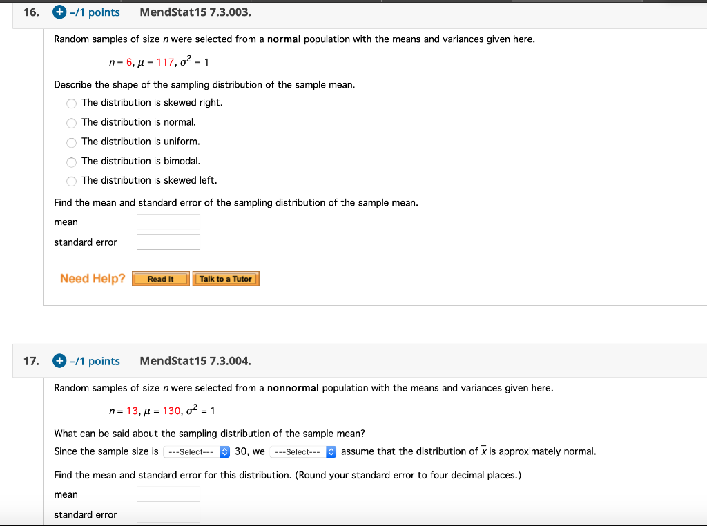 Solved 1.For question 17 select less than ,equal to, more | Chegg.com
