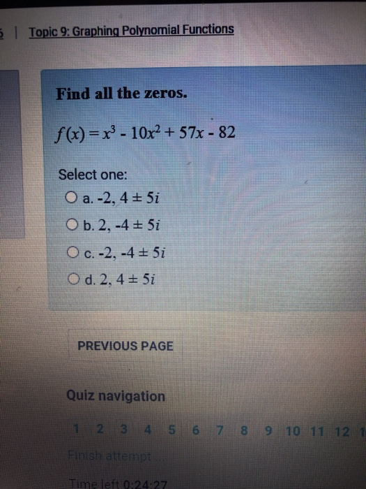 Solved Topic 9: Graphing Polynomial Functions Find all the | Chegg.com