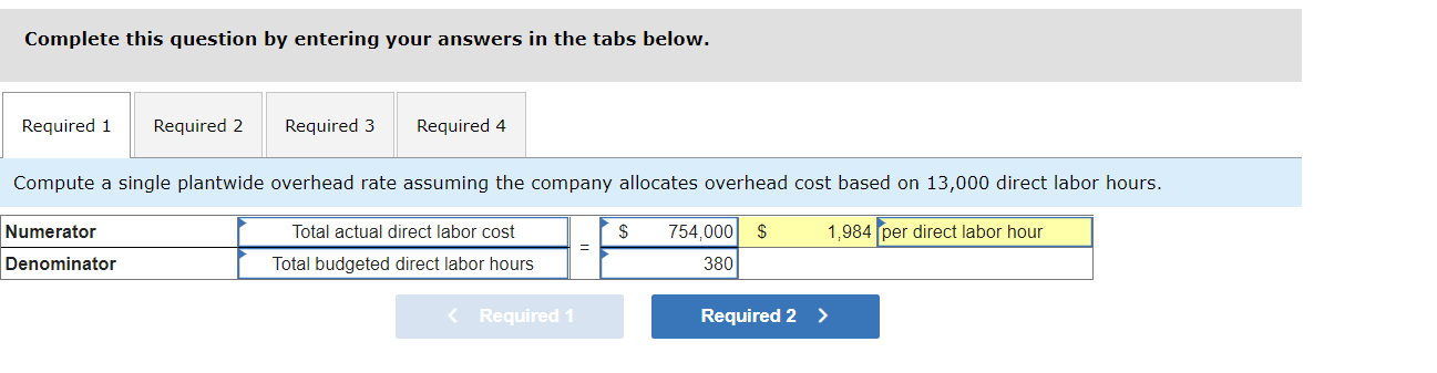 Solved Problem 4-1A (Algo) Comparing plantwide rate method | Chegg.com