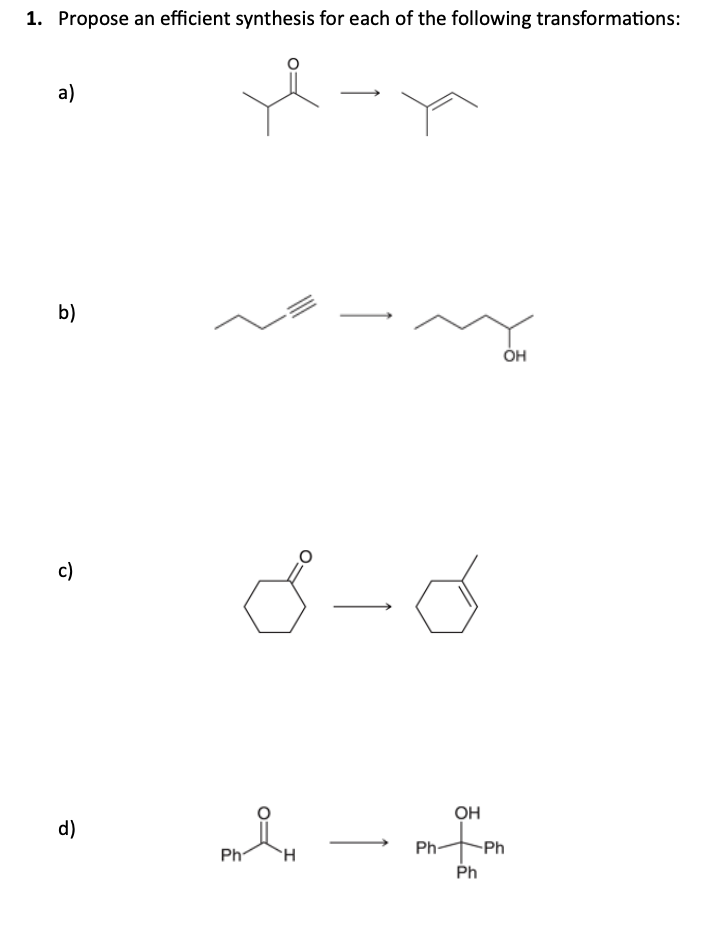 Solved Propose an efficient synthesis for each of the | Chegg.com