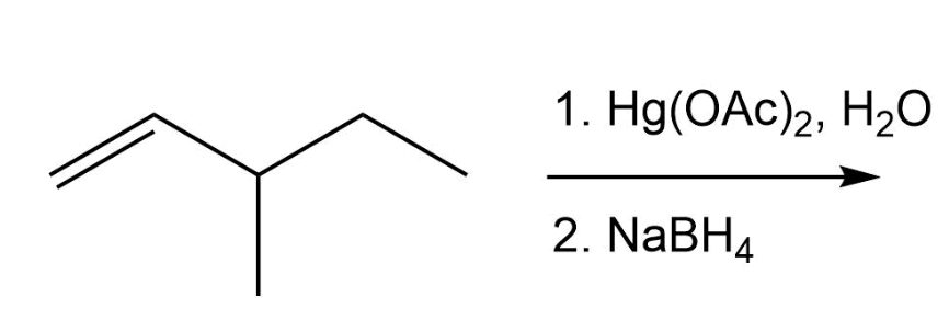 Solved 1. Hg(OAc)2, H2O 2. NaBH4 | Chegg.com