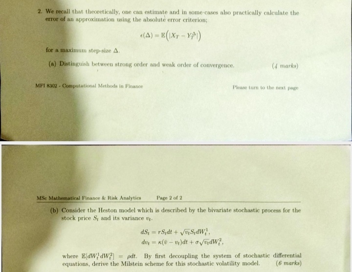 Solved 2. We recall that theoretically, one can estimate and | Chegg.com