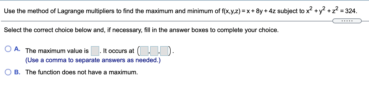 Solved Minimize f(x,y) = x² + y2 subject to - 8x + 6y = 150. | Chegg.com