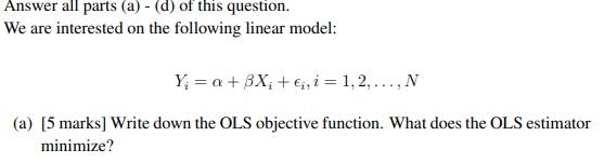 Solved Answer all parts (a) - (d) of this question. We are | Chegg.com
