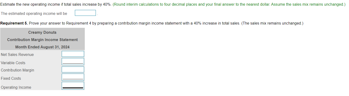 Solved Data table Requirements 1. Calculate the | Chegg.com