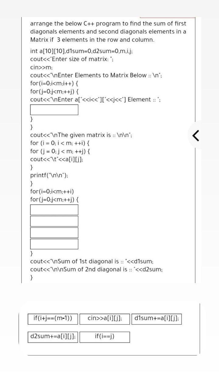 Solved arrange the below C++ program to find the sum of | Chegg.com