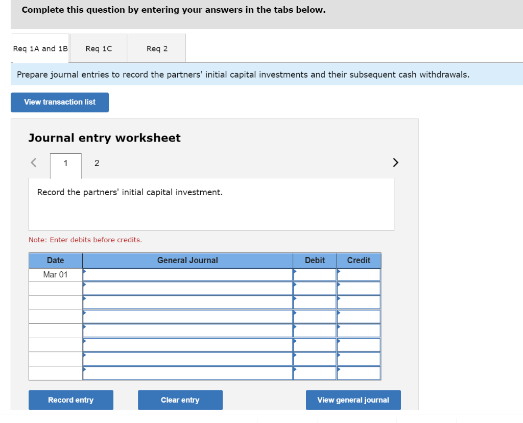 Solved Exercise 12-7 Journalizing partnership transactions | Chegg.com