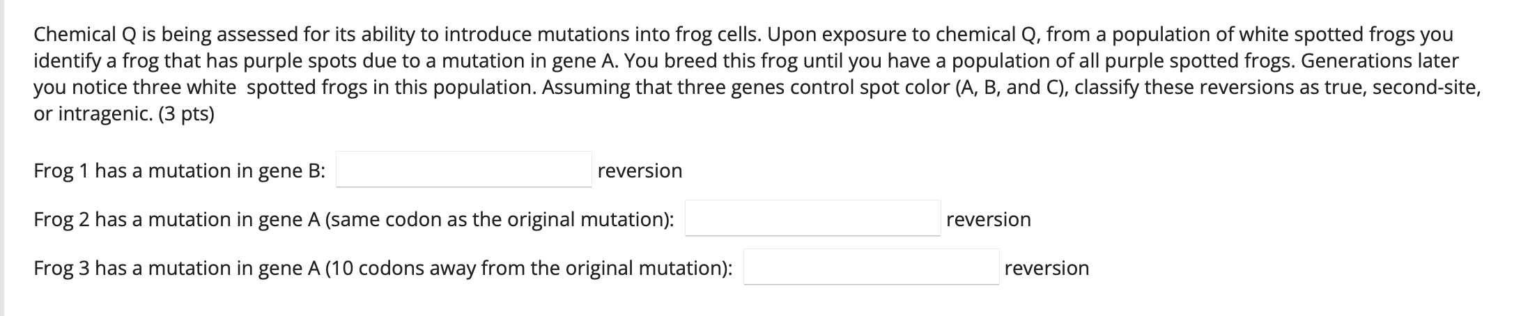 Solved Chemical Q is being assessed for its ability to | Chegg.com