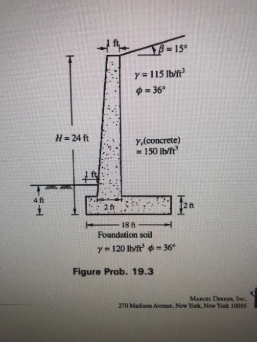 Solved =15。 ф 360 H-24ft e(concrete 4 ft 2ft* 18 ft | Chegg.com