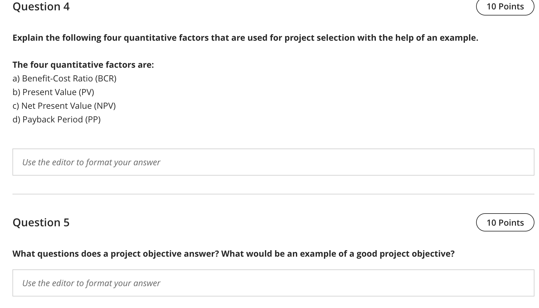 Solved Question 4Explain the following four quantitative | Chegg.com