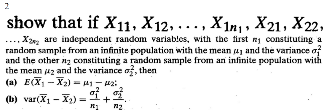 Solved Show that if the two samples come from normal | Chegg.com