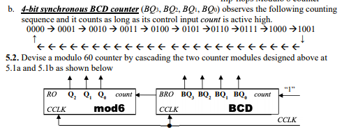 Solved b. 4-bit synchronous BCD counter (BQ, BQ2, BQ, BQo) | Chegg.com