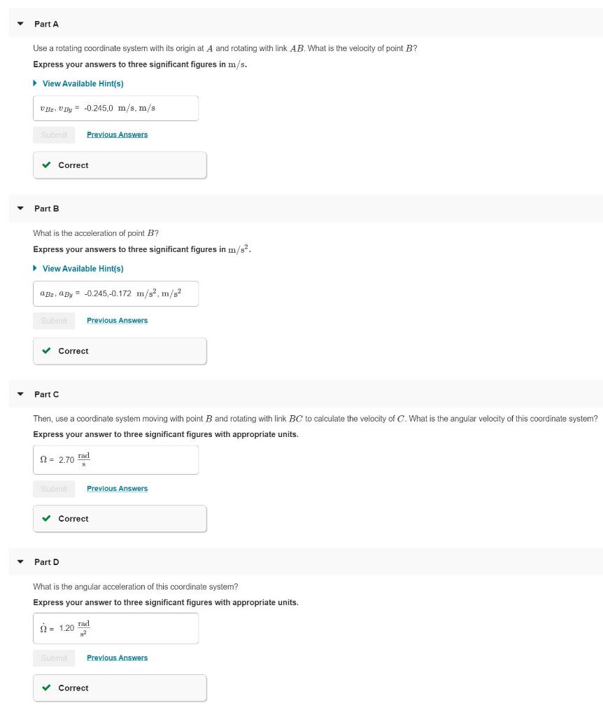 Solved Learning Goal: To use the equations relating velocity | Chegg.com
