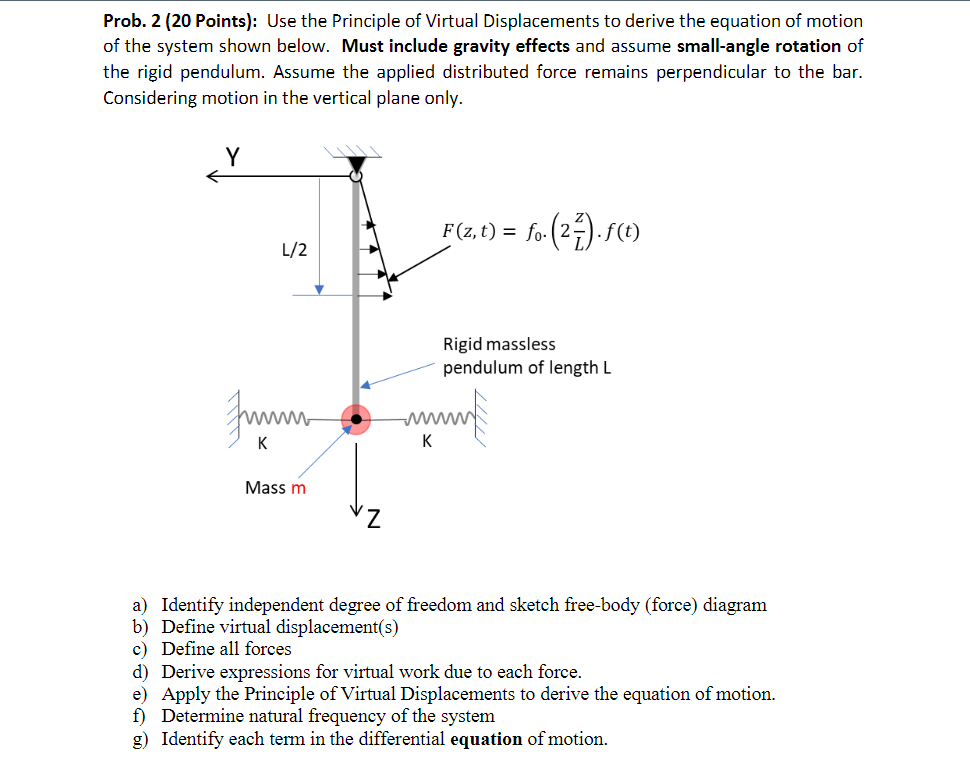 [Solved]: Prob. 2 (20 Points): Use the Principle of Virtua