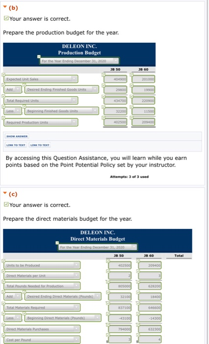 Solved Problem 24-02A a-e (Part Level Submission) Deleon | Chegg.com