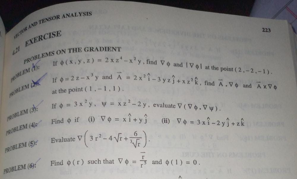 Solved 224 GRADIENT , DIVERGENCE, AND CURL ( (i) PROBLEMS ON | Chegg.com