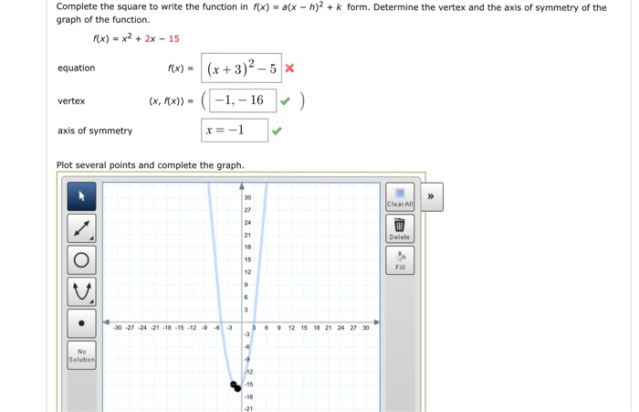 Solved Complete the square to write the function in f(x) = | Chegg.com