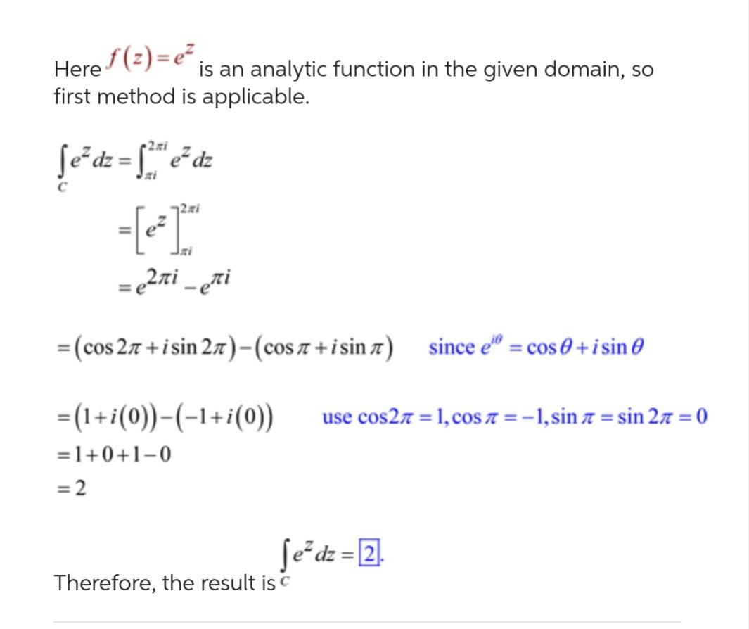 Solved can help to explain this function f(z) =e^z on | Chegg.com