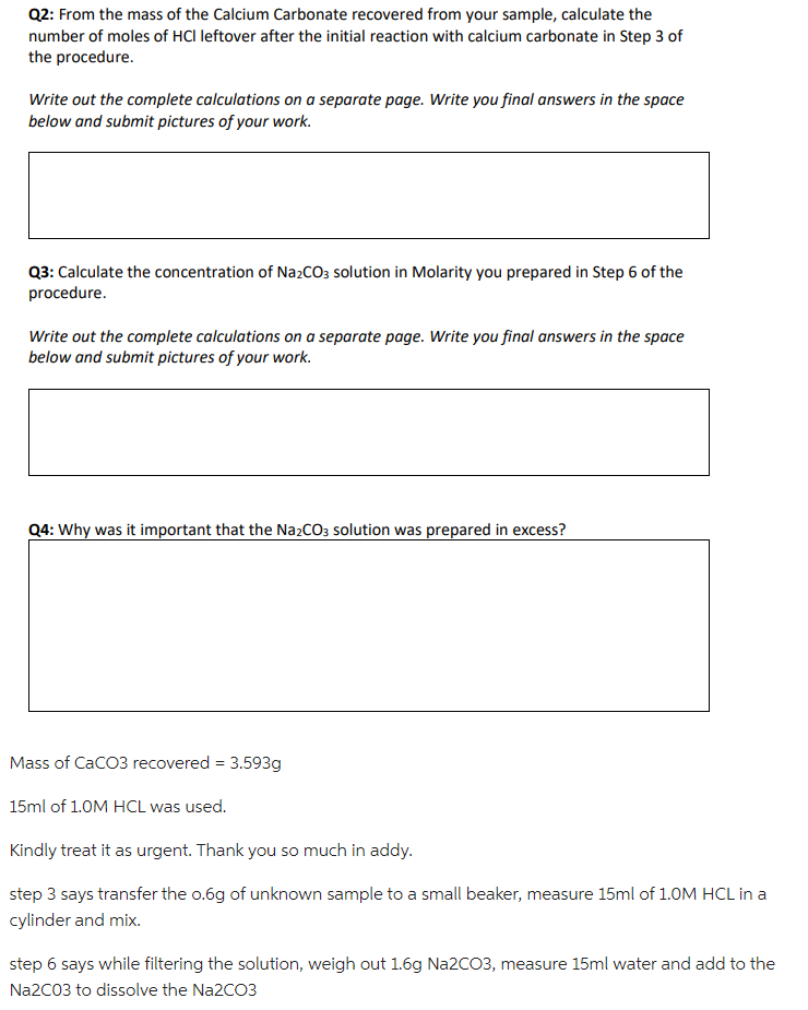 Solved full Steps: 1. Obtain an unknown sample that | Chegg.com