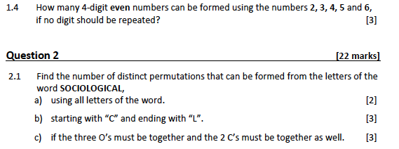 Solved 1.4 How many 4-digit even numbers can be formed using | Chegg.com