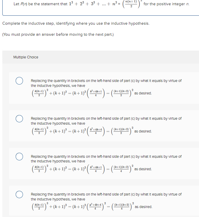 Solved That's the question!!Let P(n) ﻿be the statement that | Chegg.com
