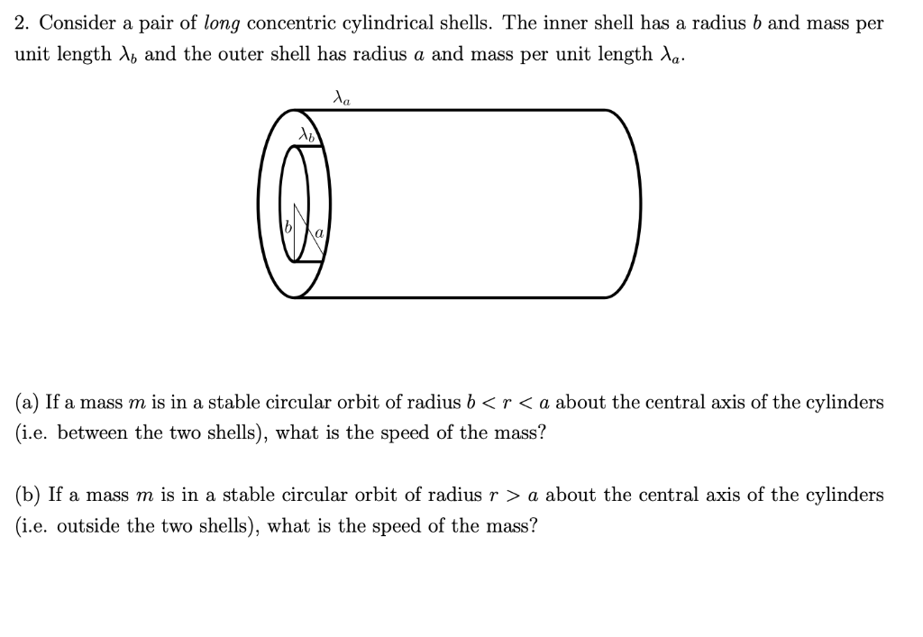 Solved 2. Consider a pair of long concentric cylindrical | Chegg.com