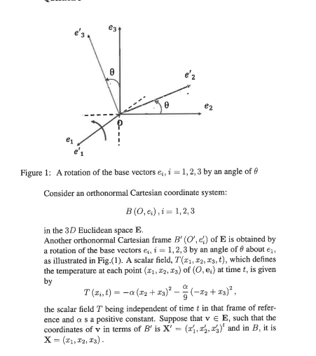Solved Figure 1: A rotation of the base vectors ei,i=1,2,3 | Chegg.com