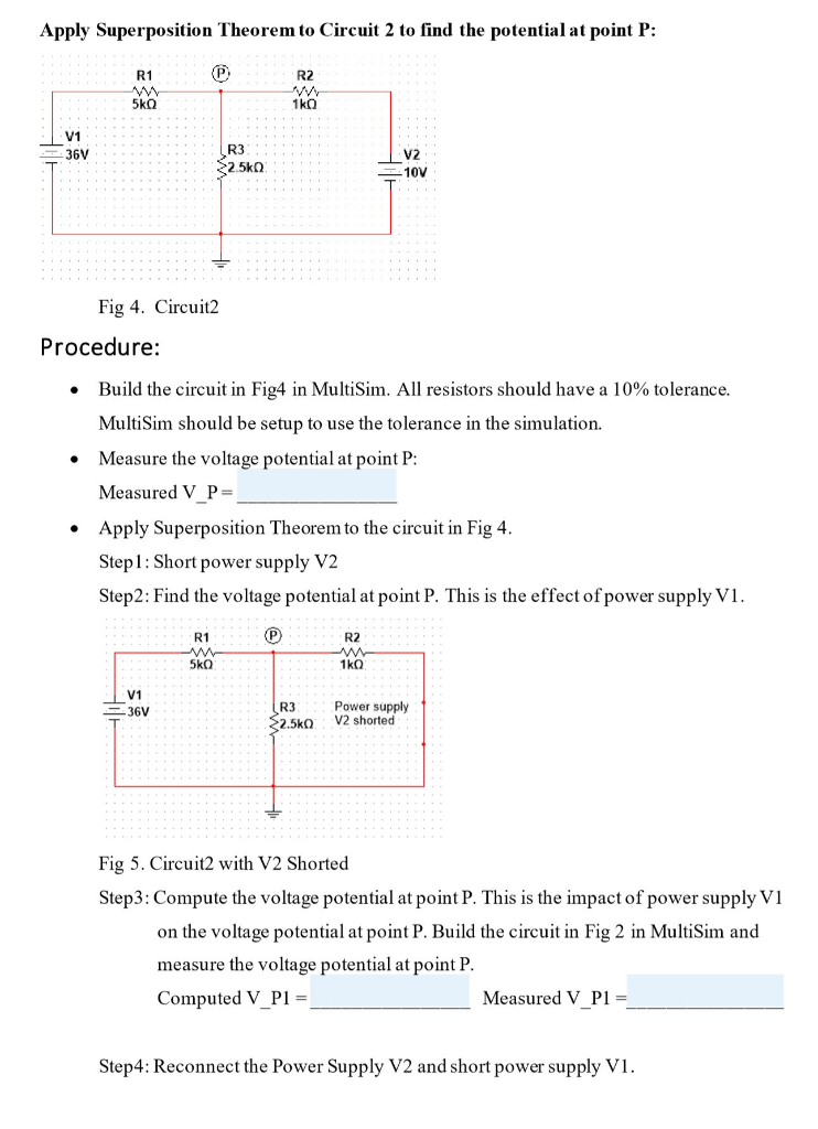 Solved ENGR2105 Lab3 Superposition Theorem Worksheet Apply | Chegg.com